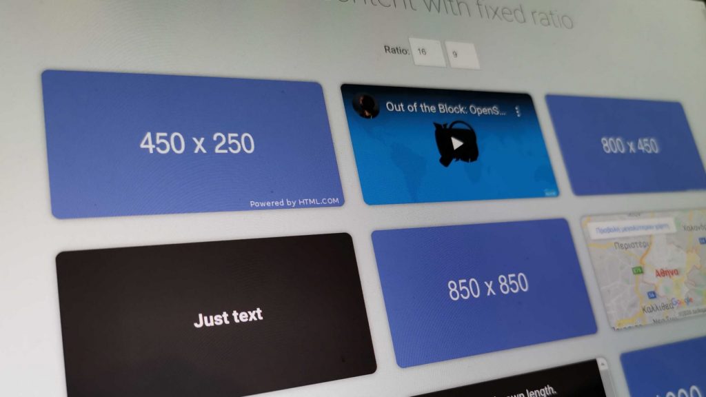 Maintain aspect ratio on elements with unknown heights and contents